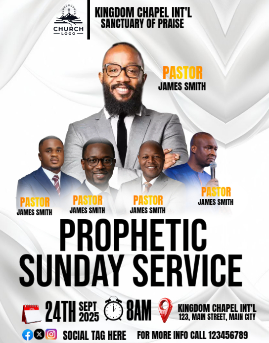 church sunday service flyer Template | PosterMyWall