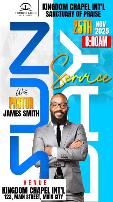 church sunday service flyer Template | PosterMyWall