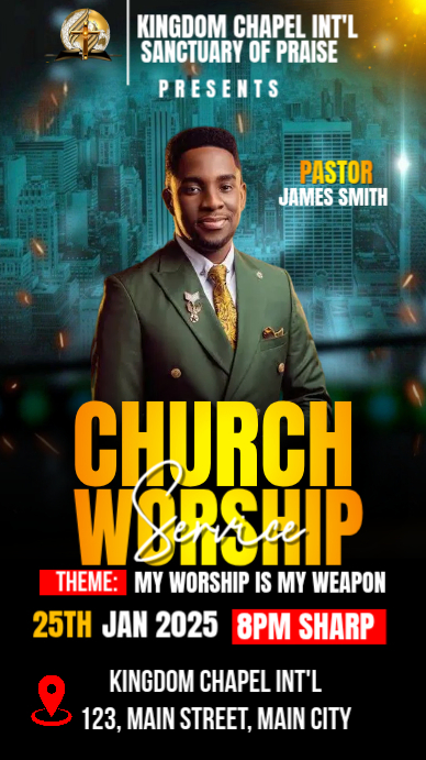 Plantilla de church sunday service flyer | PosterMyWall