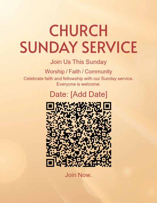 Plantilla de Church Sunday Service Flyer Template | PosterMyWall