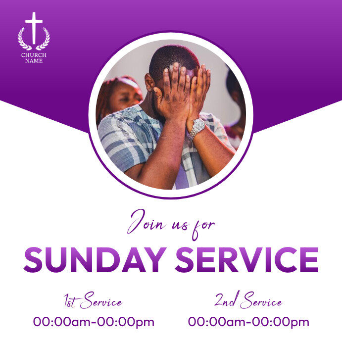 church Sunday service flyers Template | PosterMyWall