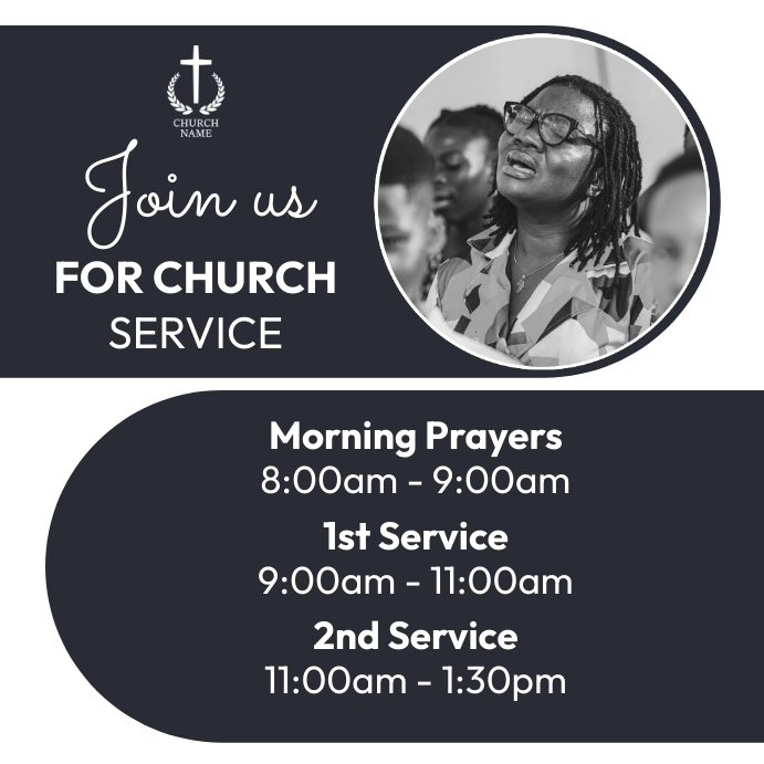 Church Sunday service invitation flyer Template | PosterMyWall