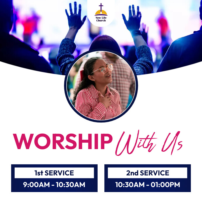 Church Sunday service poster Template | PosterMyWall