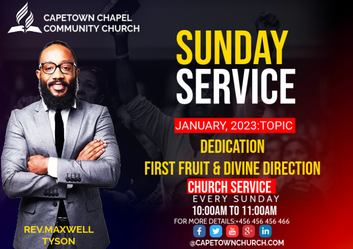 church Sunday service poster Template | PosterMyWall