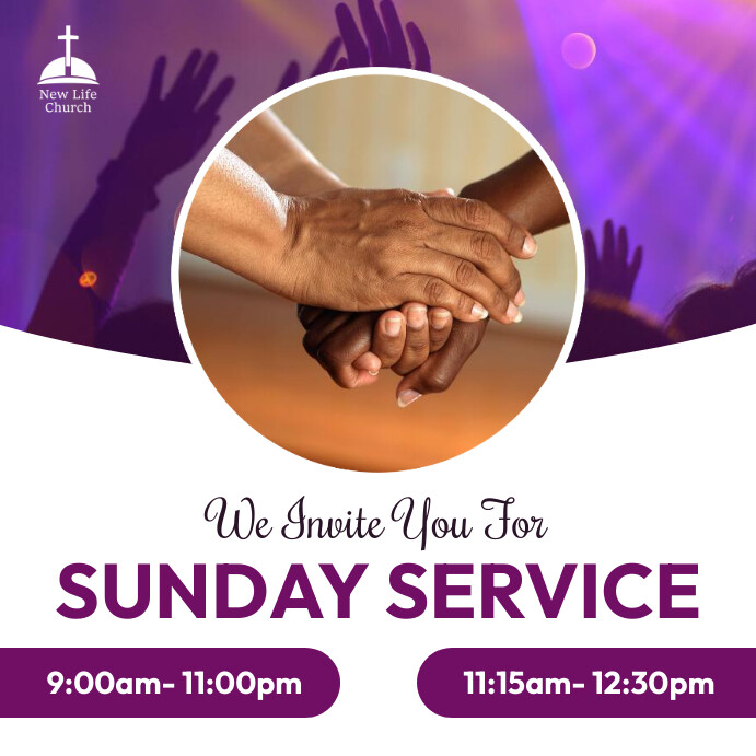 Church Sunday service poster template | PosterMyWall