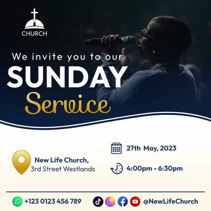 Copy of Church Sunday Service posters | PosterMyWall