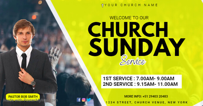 Copy of church sunday service Template | PosterMyWall