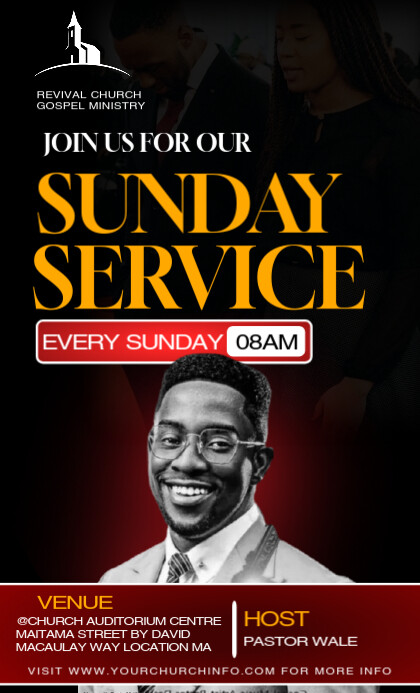 church sunday service template | PosterMyWall