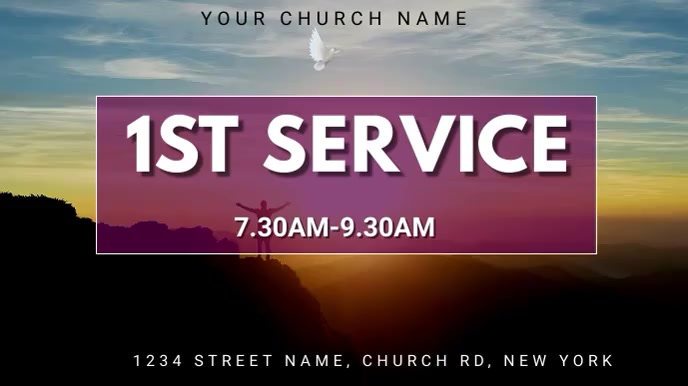 church sunday service Template | PosterMyWall