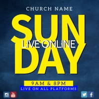 church sunday service ad social media post Template | PosterMyWall
