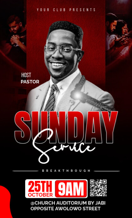 Copy of church sunday service template | PosterMyWall
