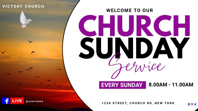 Copy of church sunday service Template | PosterMyWall