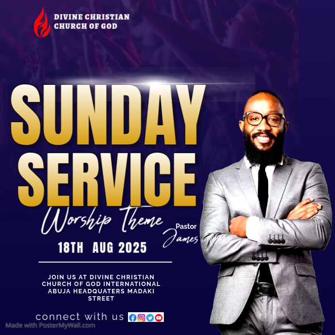 Copy of church sunday service template | PosterMyWall