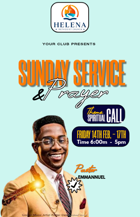 church sunday service template flyer | PosterMyWall