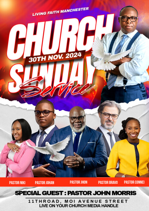 CHURCH SUNDAY WORSHIP Template | PosterMyWall