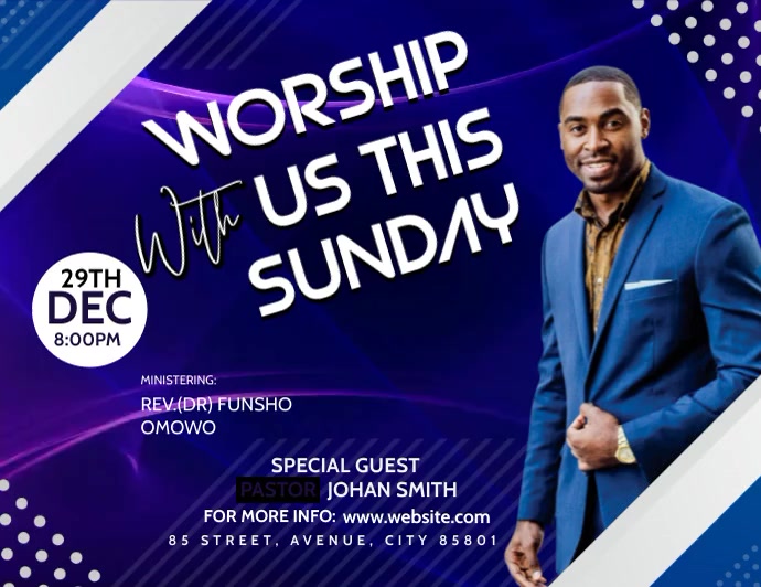 church sunday worship service Template | PosterMyWall