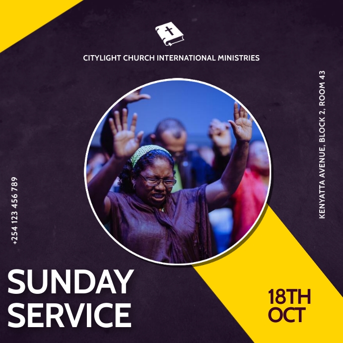 church sunday worship service flyer template | PosterMyWall