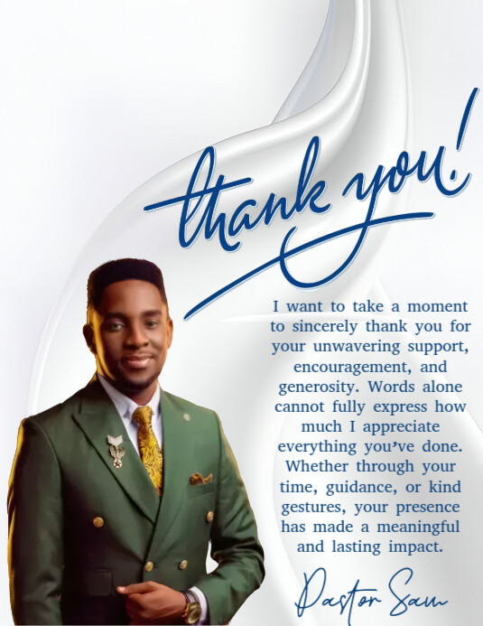 church thank you message Template | PosterMyWall