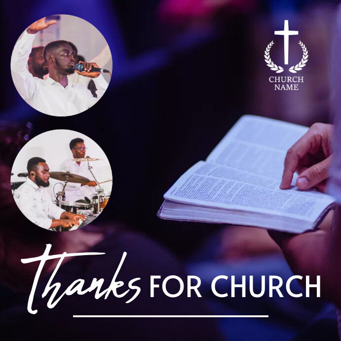 Church thank you note Template | PosterMyWall