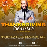 CHURCH THANKSGIVING SERVICE SERMON TEMPLATE | PosterMyWall