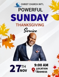 Thanksgiving service Template | PosterMyWall