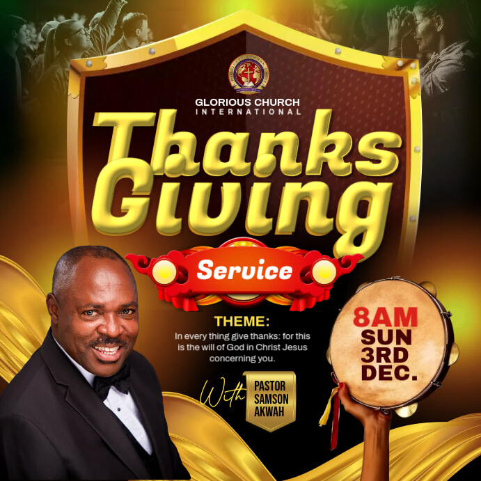 Church Thanksgiving Service | PosterMyWall