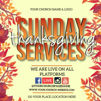 CHURCH THANKSGIVING SERVICE ONLINE TEMPLATE | PosterMyWall