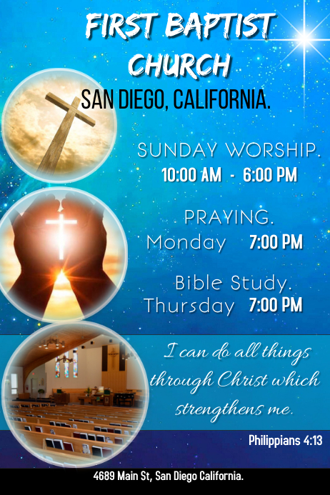 CHURCH TIME Template | PosterMyWall