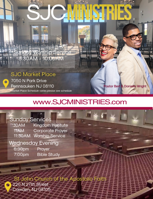 Church Two Locations Template | PosterMyWall