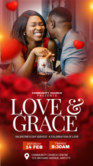 Church Valentine's Service Instagram Story Template | PosterMyWall