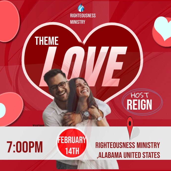 Modèle Church valentine | PosterMyWall