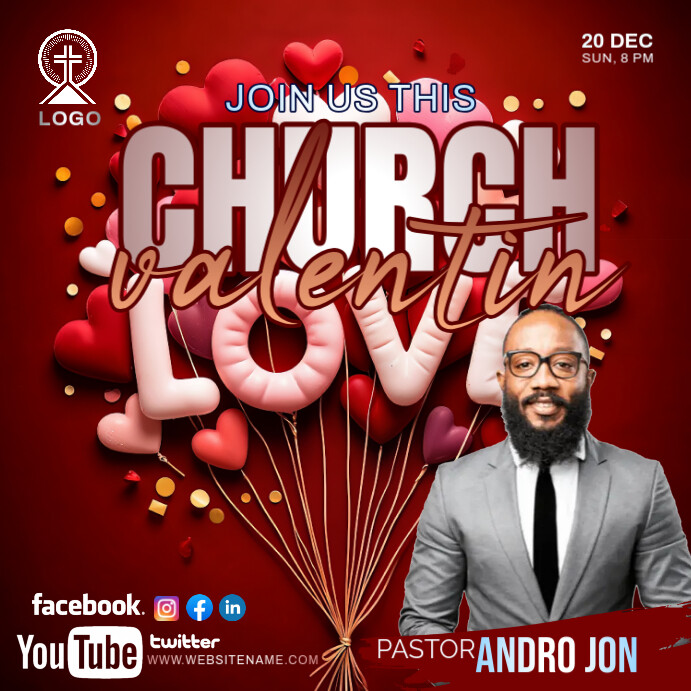 Copy of church valentine | PosterMyWall