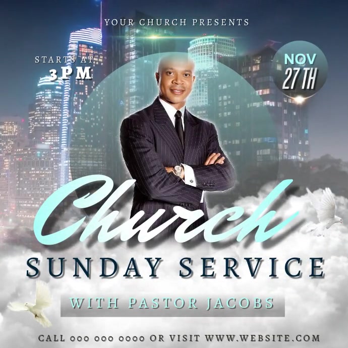 CHURCH VIDEO TEMPLATE FREE | PosterMyWall