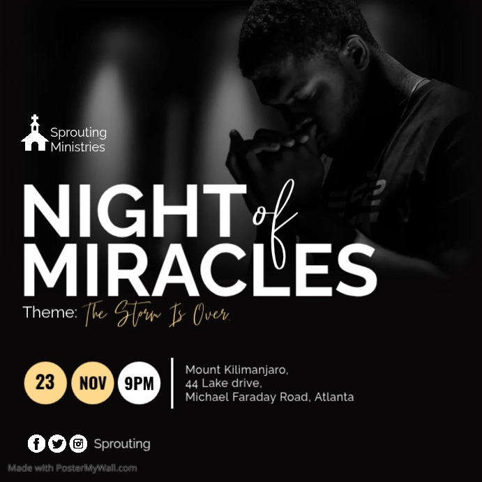 CHURCH VIGIL FLYER Template | PosterMyWall