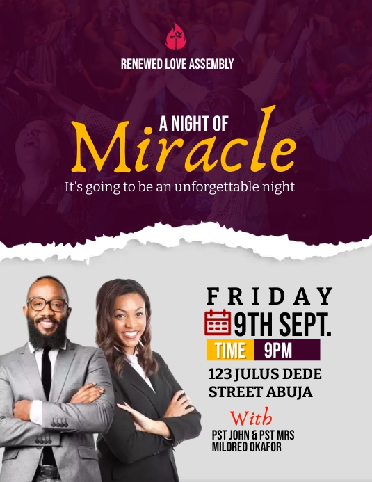 church vigil flyer Template | PosterMyWall