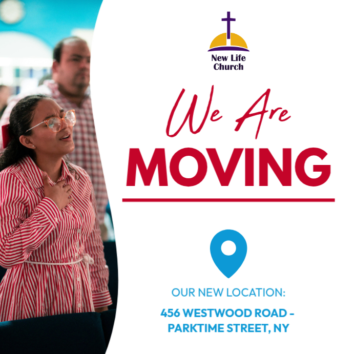 church We are moving to a new location Template | PosterMyWall