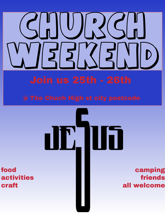 church weekend Template | PosterMyWall