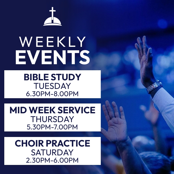 church weekly activities flyer template | PosterMyWall