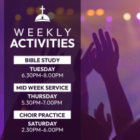 WEEKLY ACTIVITIES Template | PosterMyWall