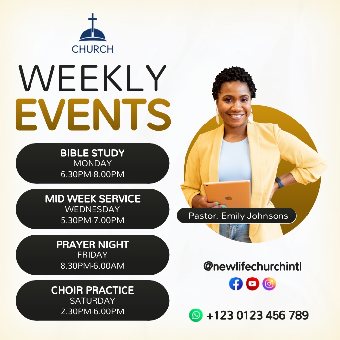 Copy of Church Weekly events | PosterMyWall