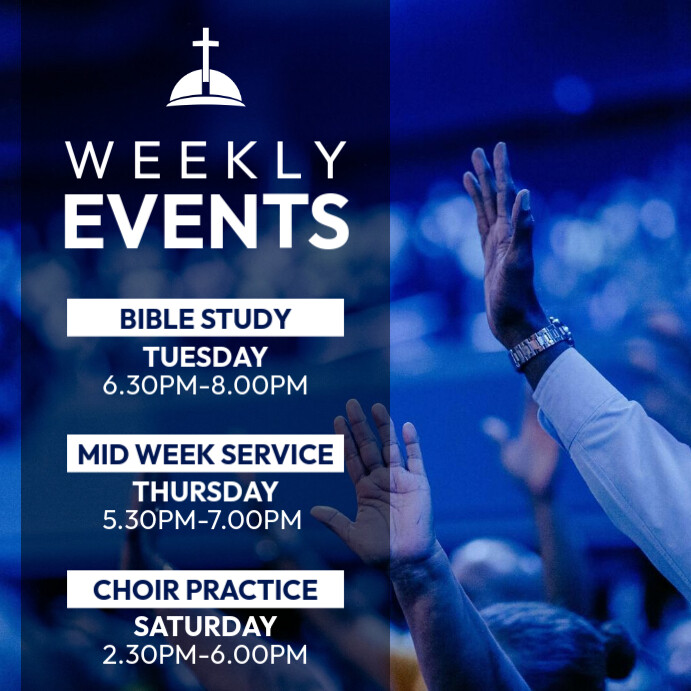 church weekly events flyer template | PosterMyWall
