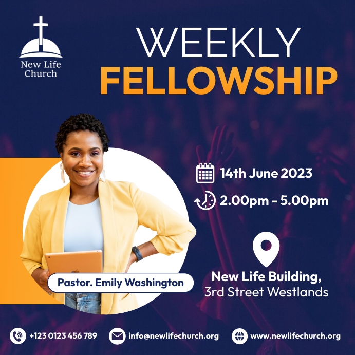 church weekly fellowship Template | PosterMyWall