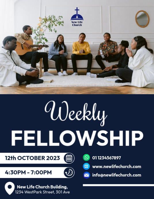 church weekly fellowship Template | PosterMyWall