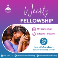 Church weekly fellowship flyer template | PosterMyWall