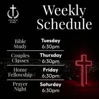 church weekly activities Template | PosterMyWall