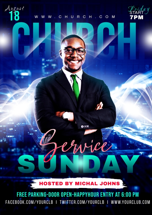 Church weekly service Template | PosterMyWall