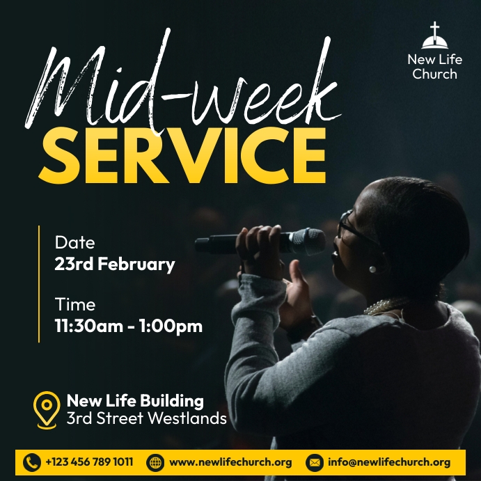 Church weekly Service flyer design Template | PosterMyWall