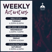 church weekly schedule Template | PosterMyWall