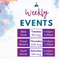 church weekly events Template | PosterMyWall