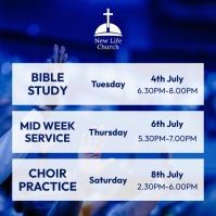 church weekly activities Template | PosterMyWall